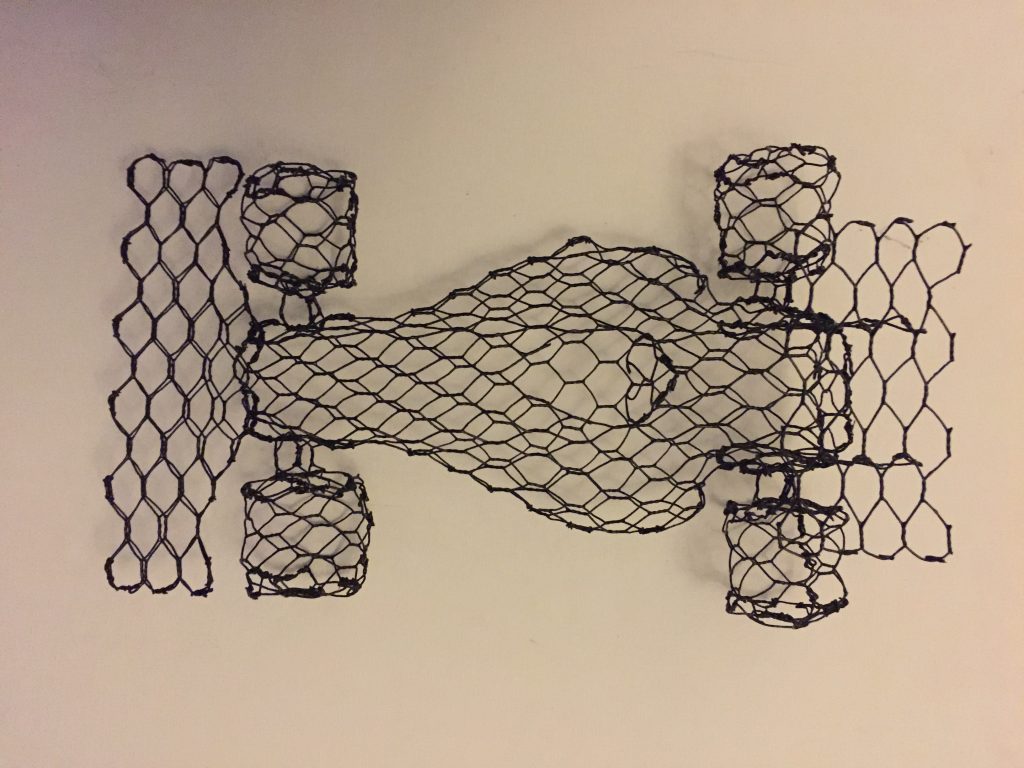 F1 racing car - Downloadable Template & instructions - ChickenWIRED